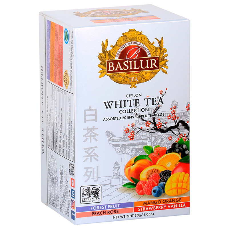Купить Чай Basilur Белый чай АССОРТИ 20 пак *1,5 гр , картон (12 ...