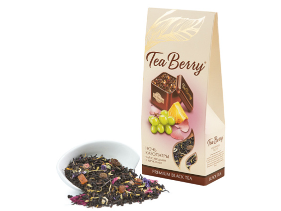 Купить Чай Teaberry Ночь Клеопатры черный 100 гр картон (12) мелким ...